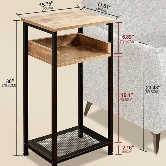 Accents | New Tall Side Table 3 Inch High End Table Small Entryway ...